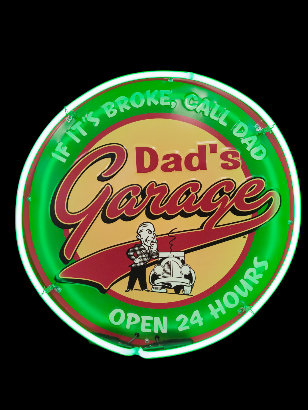 24" Dad's Garage Neon Sign / Classic Dads Garage Neon Signs