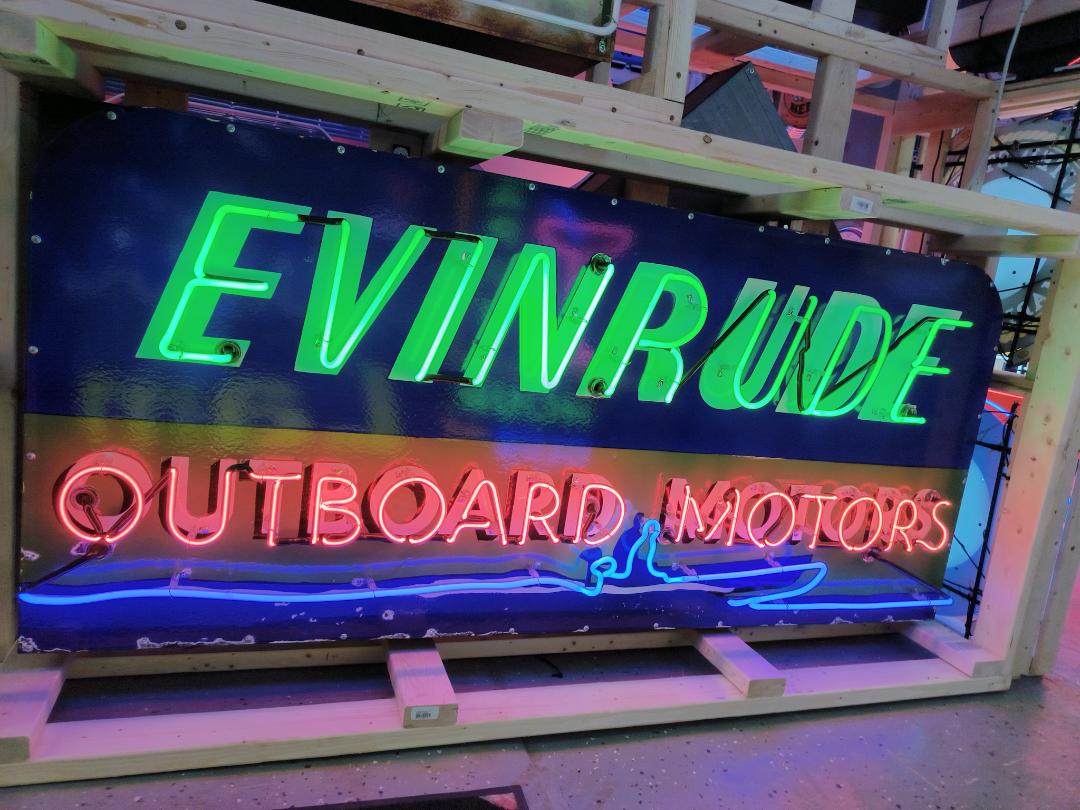 Evinrude Outboard Motors Neon Sign / Boat Signs for Lake Boater Lake ...