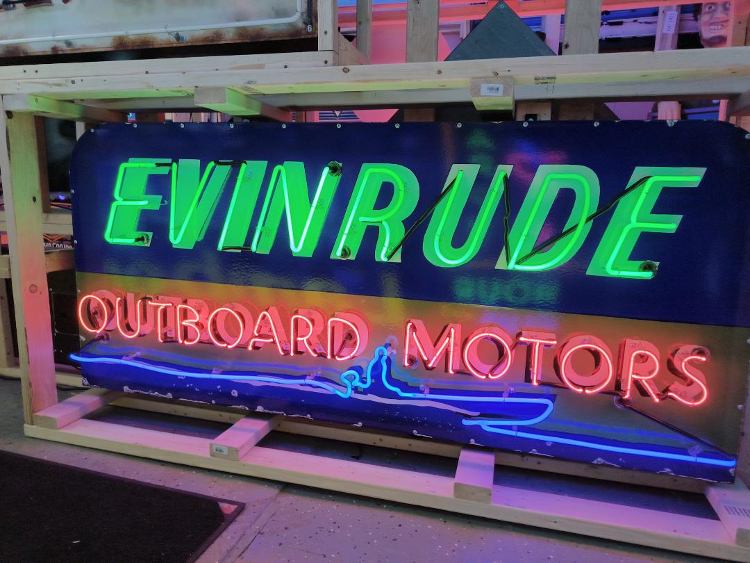 Evinrude Outboard Motors Neon Sign / Boat Signs for Lake Boater Lake ...