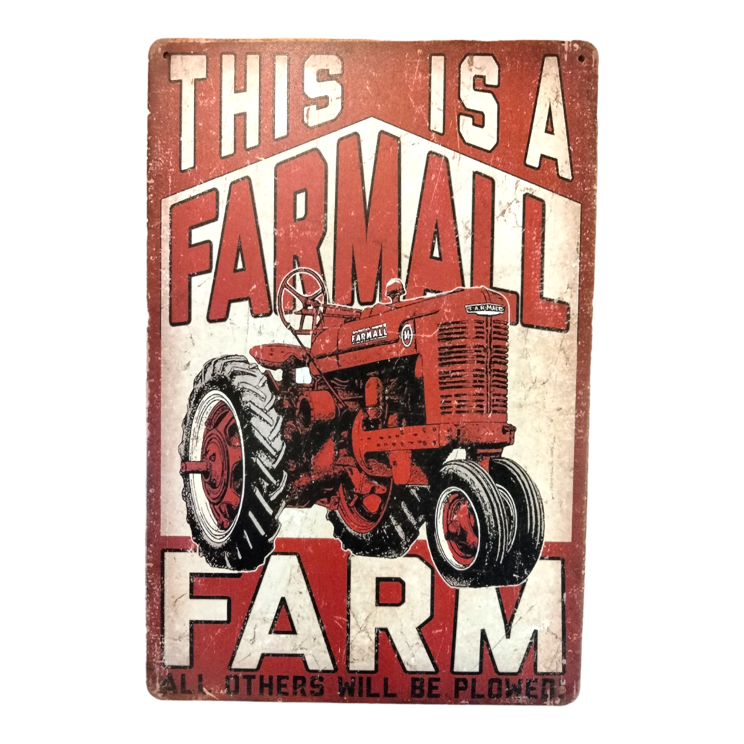 Farmall Sign / Farmall Farm / Farmall Signs / Tractor Sign