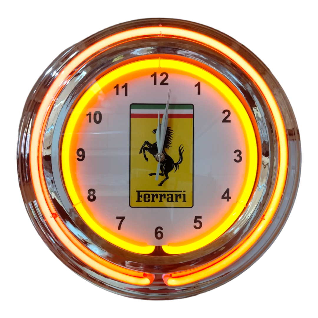 Ferrari Double Band Neon Clock / Ferrari Luxury Car Clocks