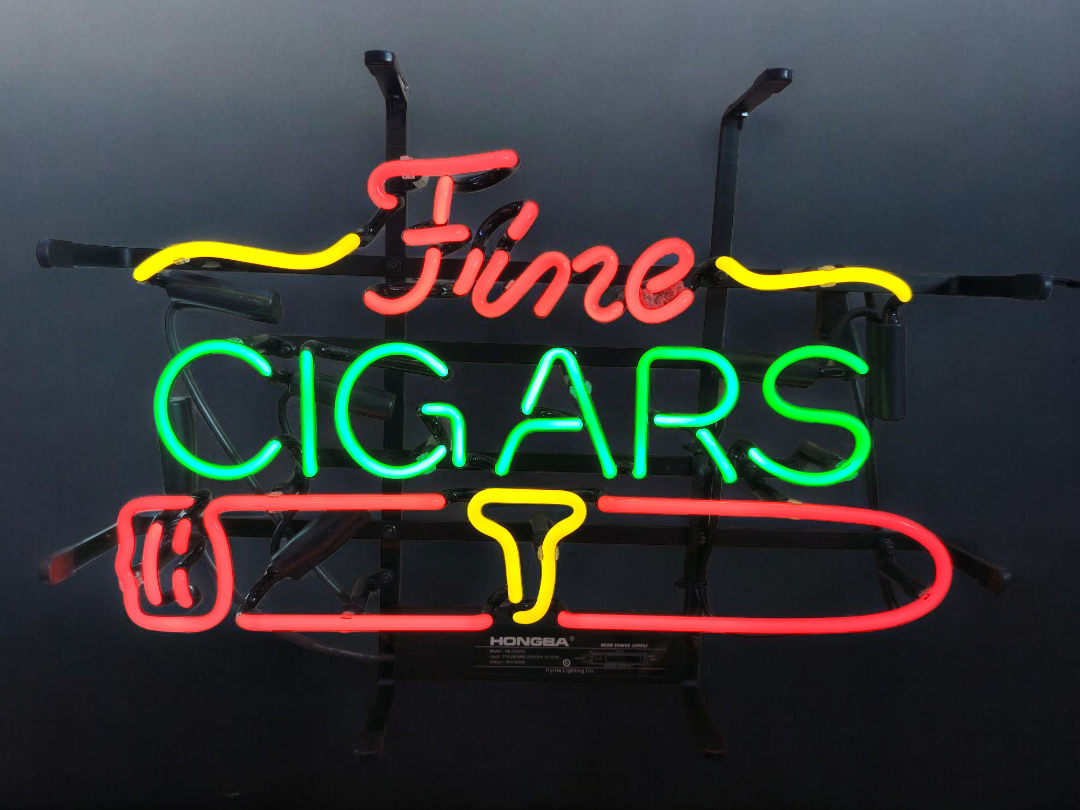 NEW Fine Cigars Neon Sign / Cigar Bar Signs for Men
