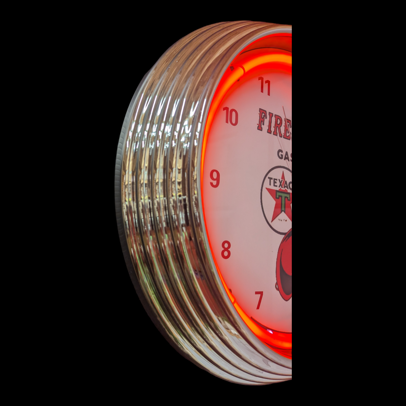 Texaco Fire Chief Neon Clock / Texaco Clocks / Gasoline / Fire Chief ...