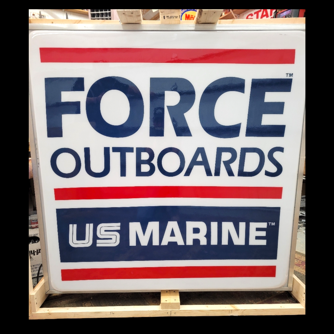 Force Outboards US Marine LED Sign