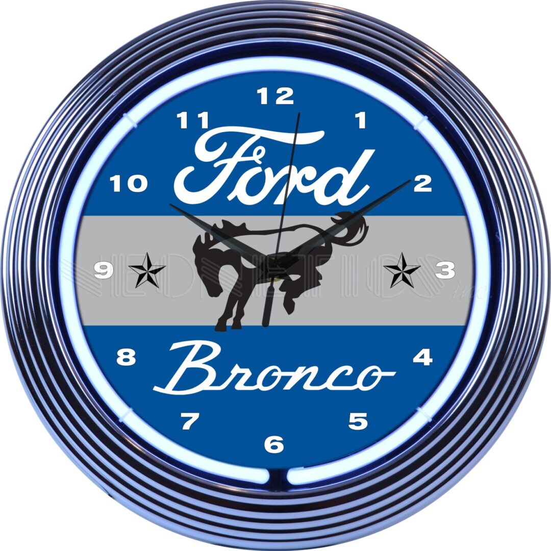 Ford Bronco Neon Clock / Ford Clocks / Horse Neon Clocks