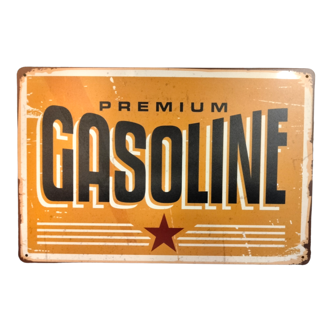 Premium Gasoline Sign / Gasoline / Garage signs