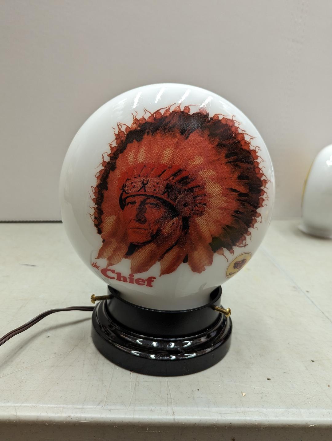 LICENSED CHEIF SANTA FE /LIGHT UP GLOBE / RAILROAD / CHEIF/ NATIVE ...