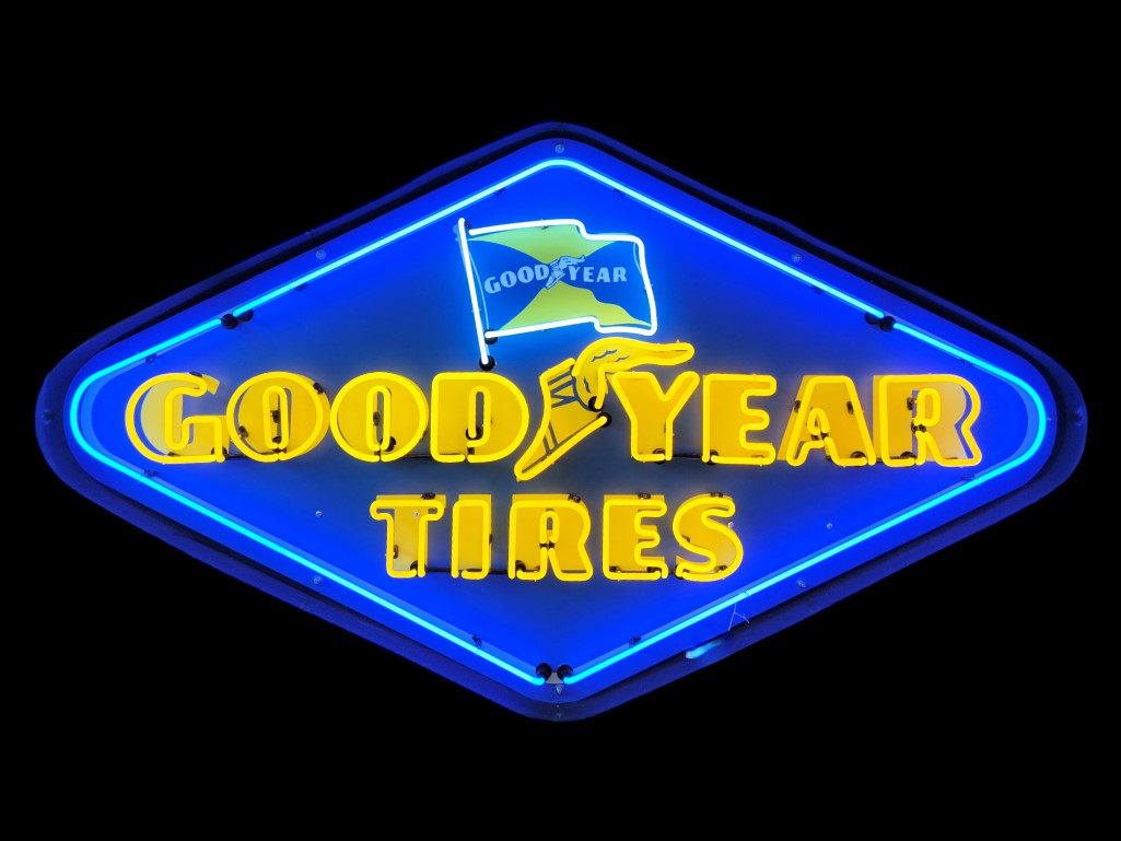 Goodyear Tires Neon Sign / Tire Dealership Advertising Signs