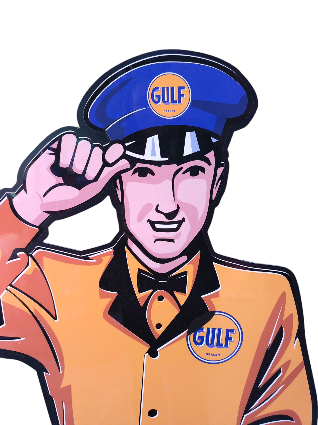 4' Gulf Service Man Sign / Gulf Mens Garage Signs / Petro Decor