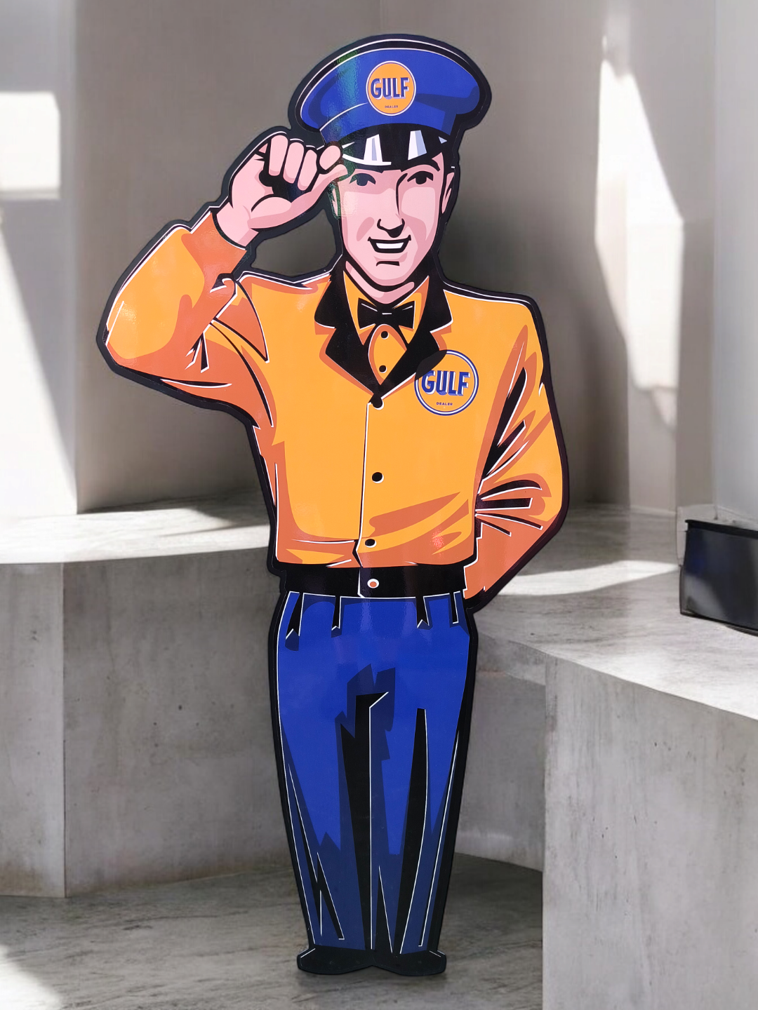 4' Gulf Service Man Sign / Gulf Mens Garage Signs / Petro Decor