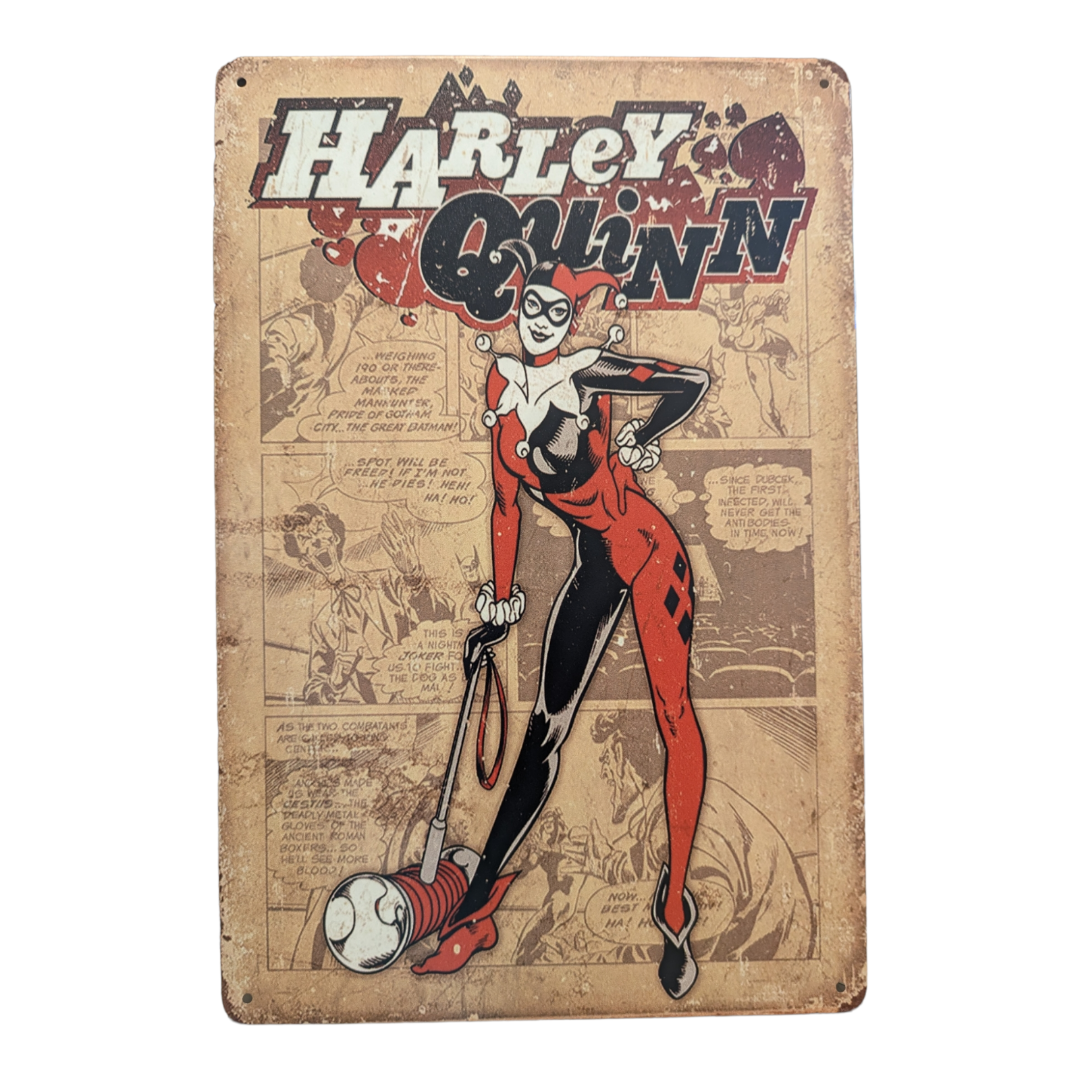 Harley Quinn / Super Villain Sign / DC Comic Signs