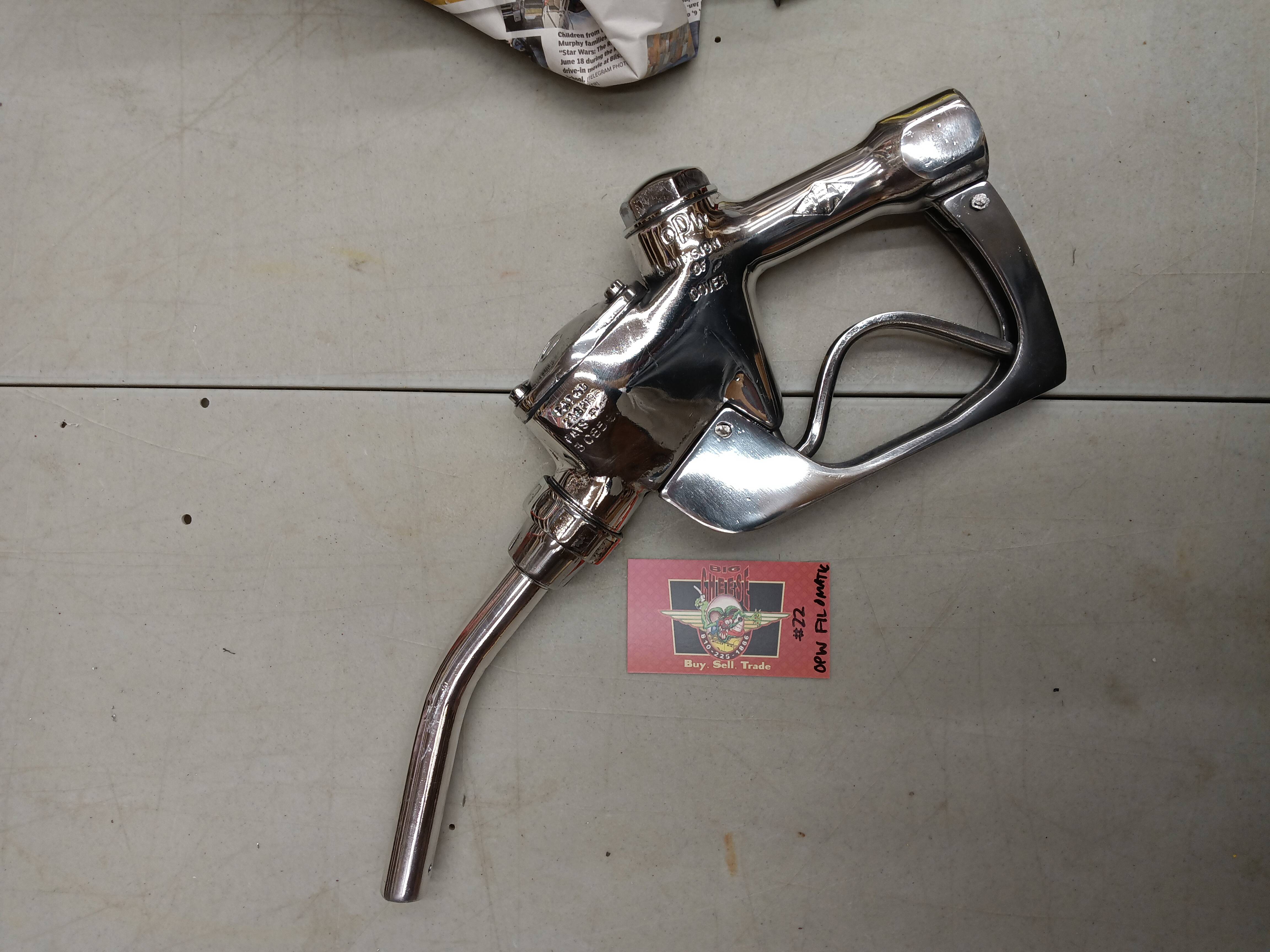 1" OPW GAS PUMP NOZZLE #22 OPW FIL O MATIC PRO BUFFED AND POLISHED PUMP ...