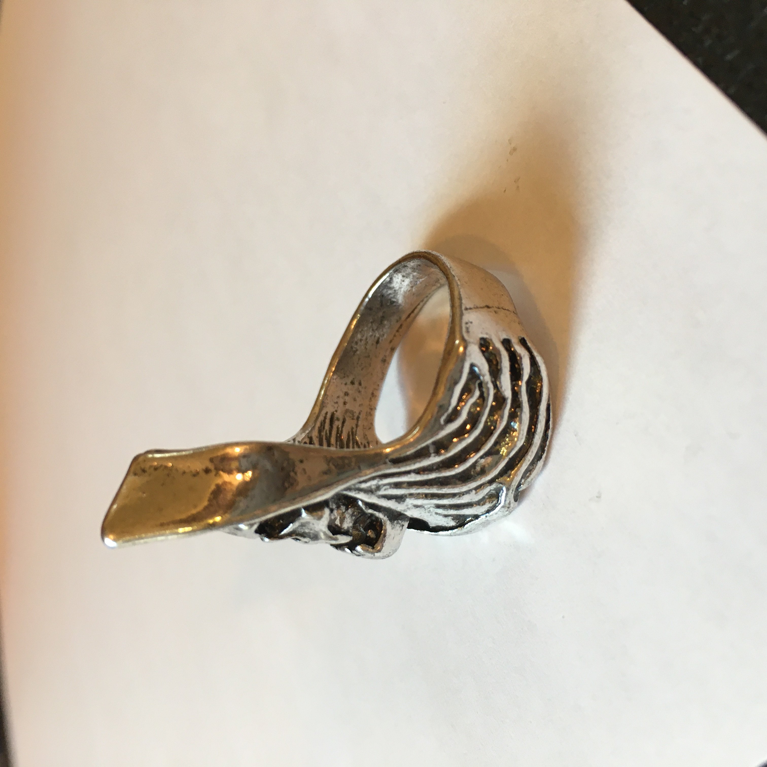 Size 8 3/4 Biker Ring 80s Biker Rings Eddie Munson Skull Ring Eddie ...