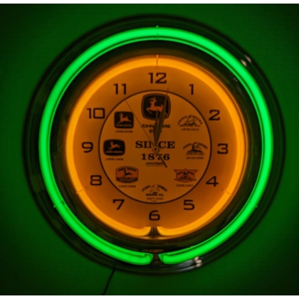 John Deere Neon Clock / Farming Tractor John Deere Clocks