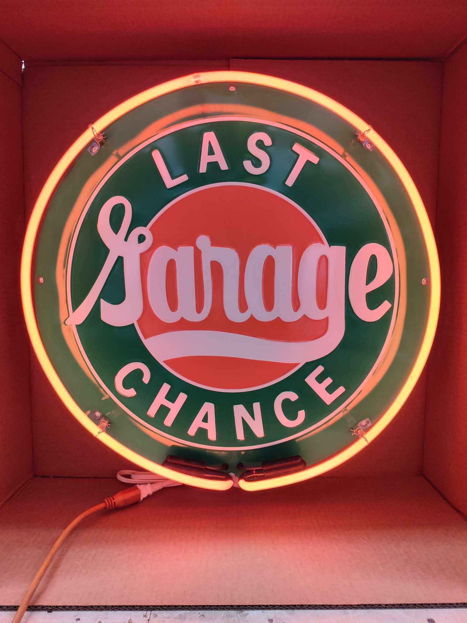 Last Chance Garage Neon Sign / Last Chance Neon Signs / Garage Neon ...