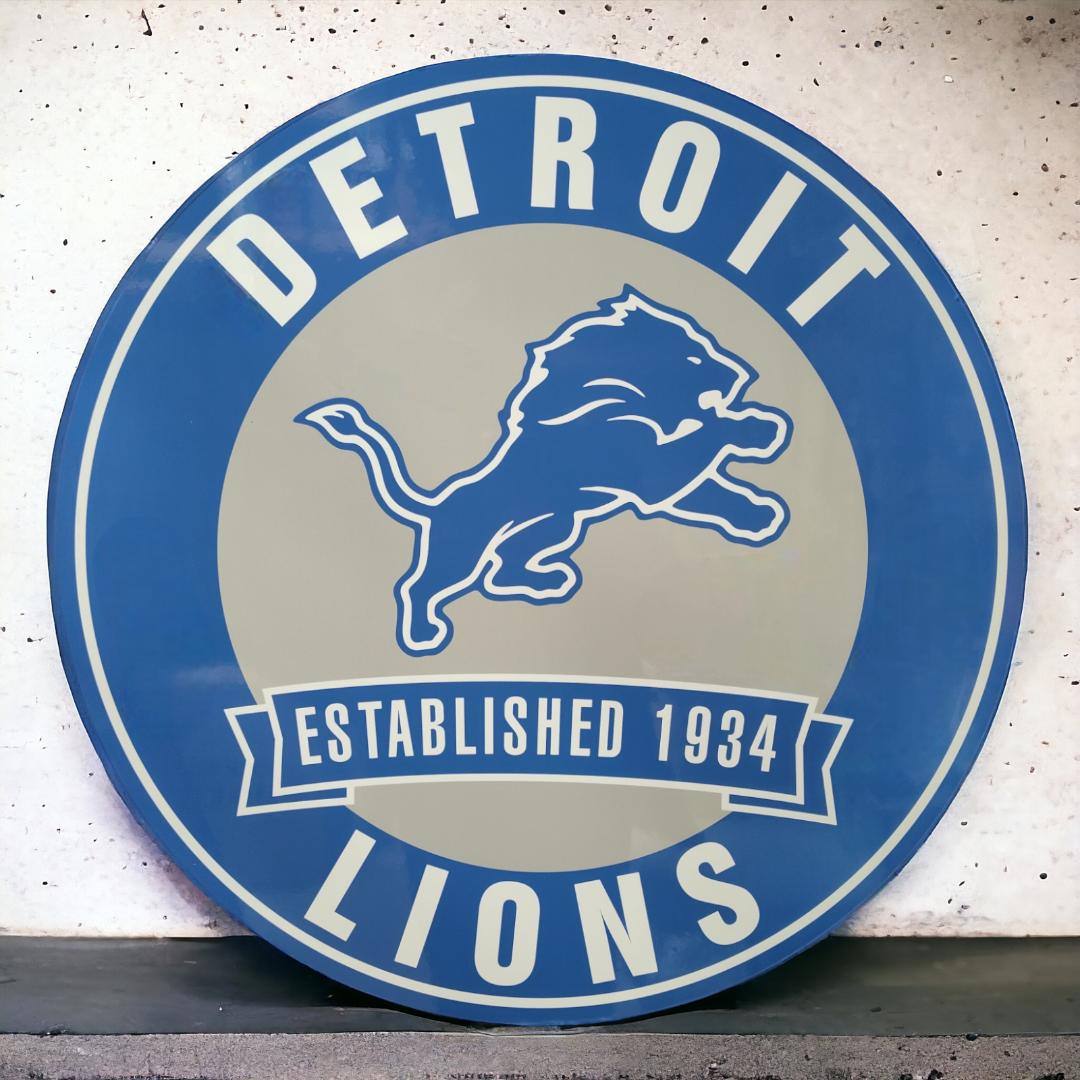 Detroit Lions 24" Sign / Detroit Football Signs