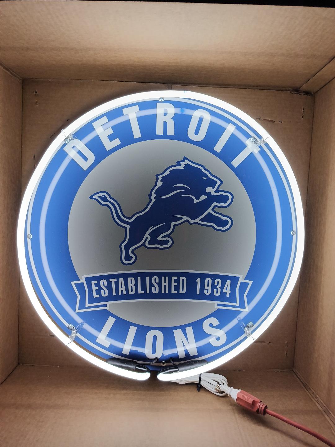 Detroit Lions Neon Sign / Lions Football Signs