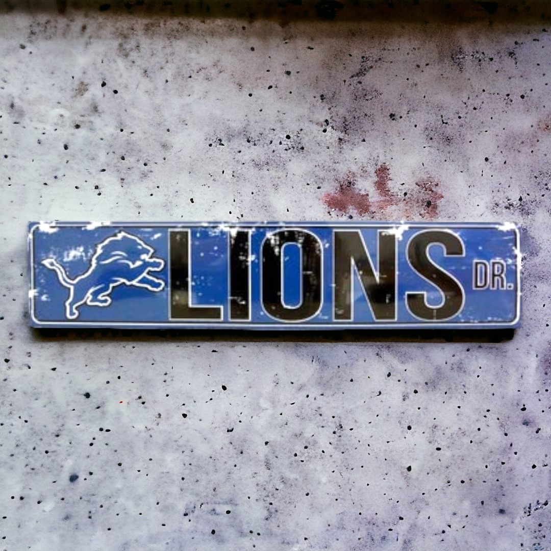 Detroit Lions Street Sign / Lions Football Road Signs