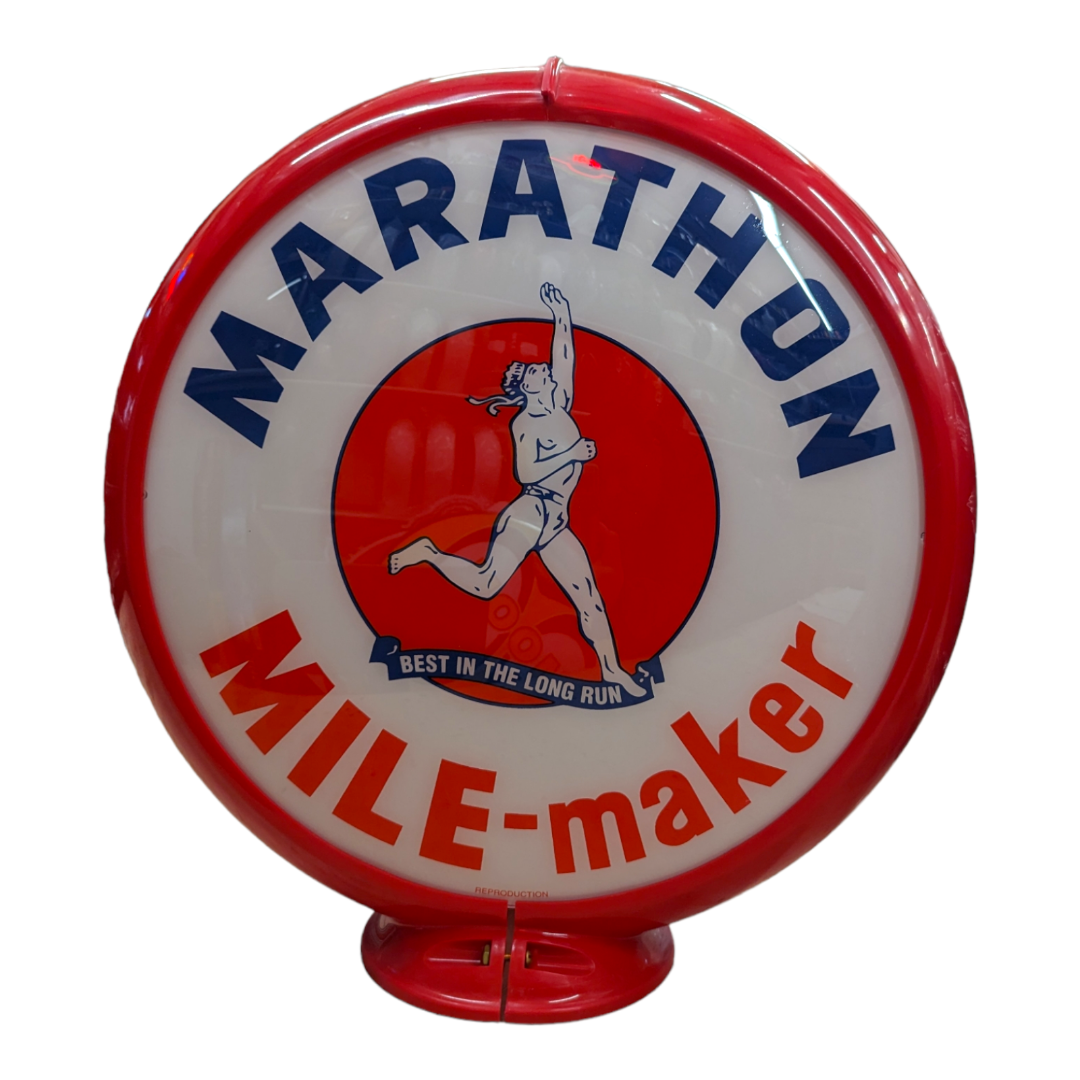 Marathon Gas Pump Globe / Globes For Gas Pumps / Man Cave / Garage Decor