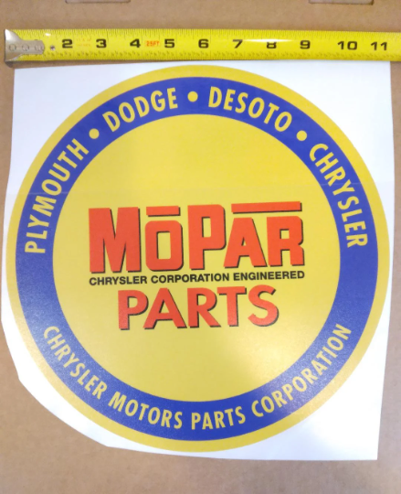 Mopar Parts Decal * Plymouth Dodge Chrysler Decals