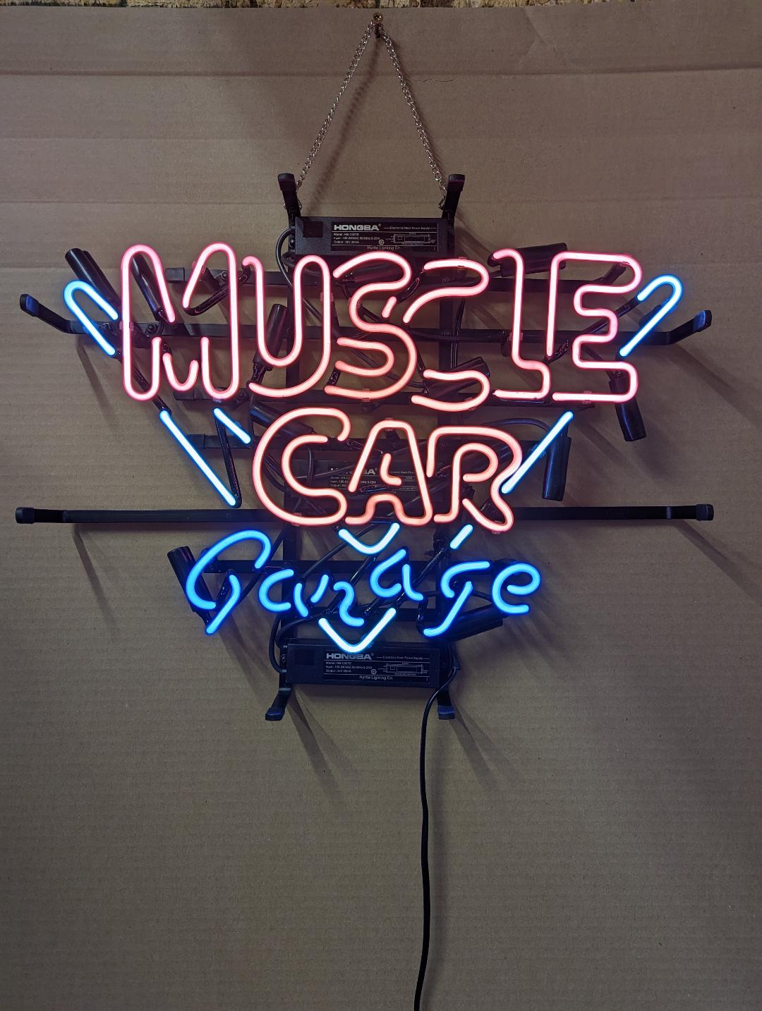 Muscle Car Garage Neon / Garage Neon / Muscle Cars / Man Cave