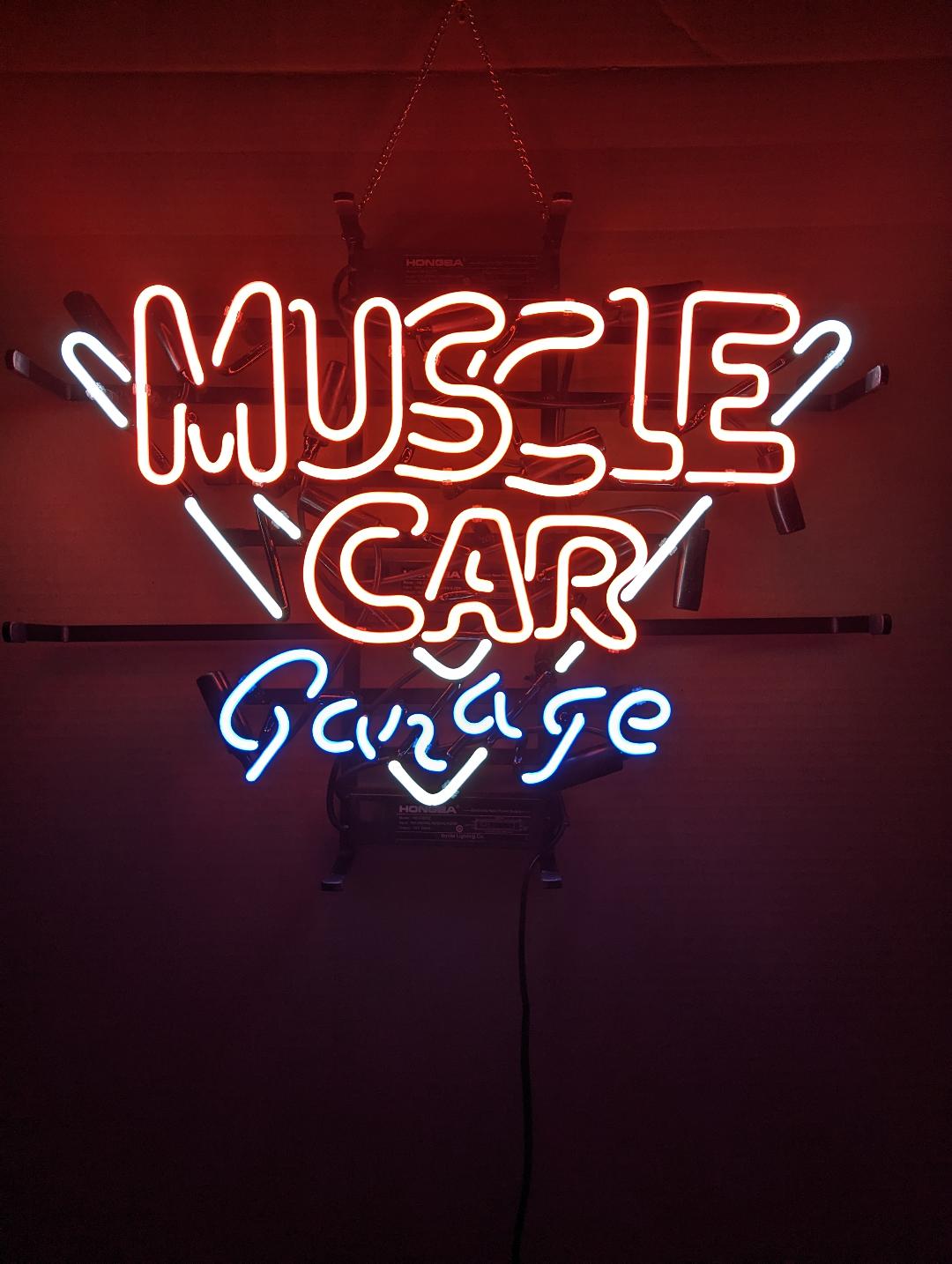 Muscle Car Garage Neon / Garage Neon / Muscle Cars / Man Cave