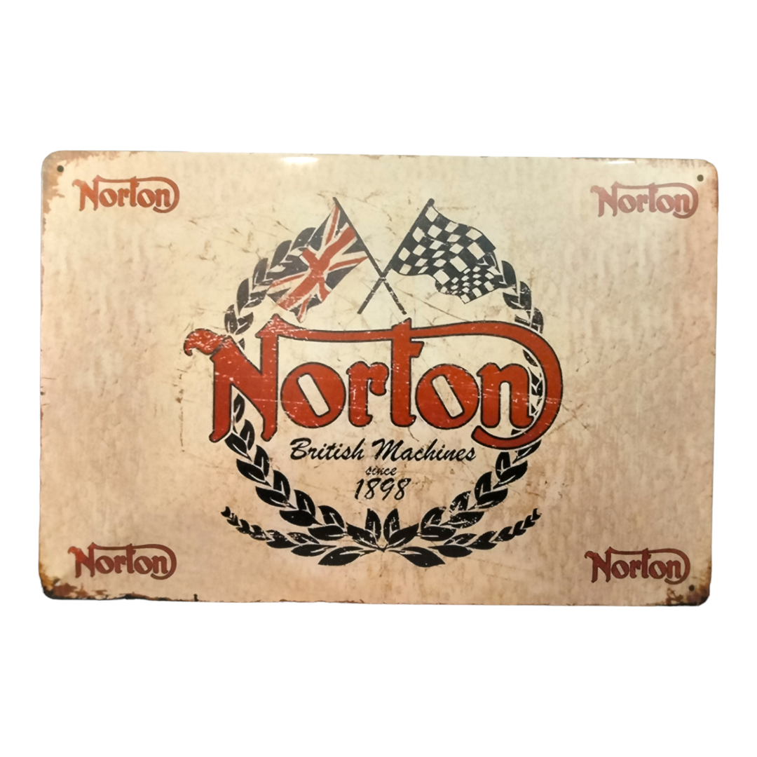 Norton Motorcycle Sign / Norton Signs / Harley Indian Triumph Garage Signs