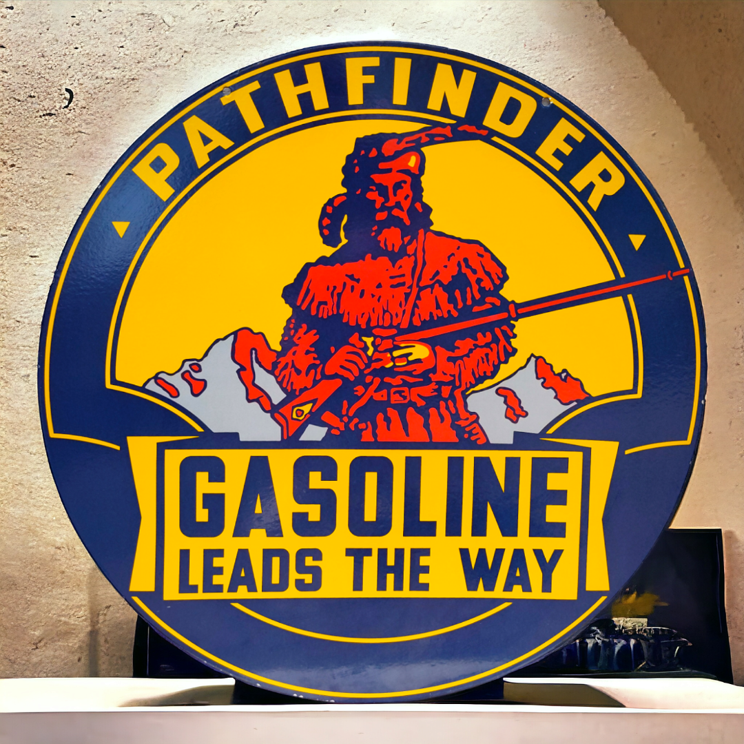30" Pathfinder Porcelain Sign / Gasoline Signs