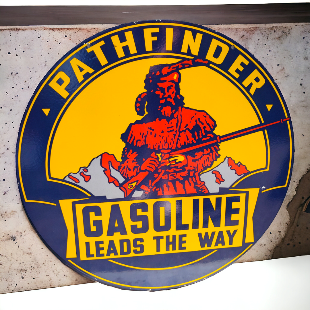 30" Pathfinder Porcelain Sign / Gasoline Signs