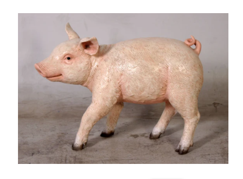 LIFE SIZE BABY PIG STATUE / BABY PIGLET STATUE / ANIMAL STATUES