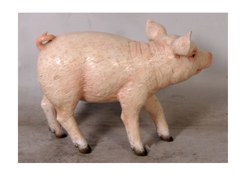 LIFE SIZE BABY PIG STATUE / BABY PIGLET STATUE / ANIMAL STATUES