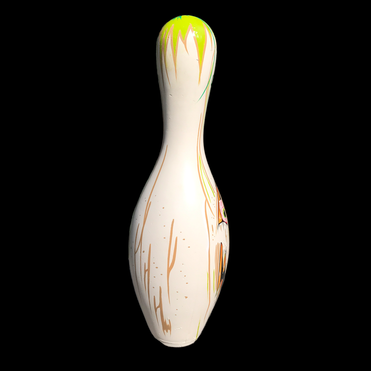 Unique Creepy Pumpkin Halloween Decor Original Hand Painted Bowling Pin ...