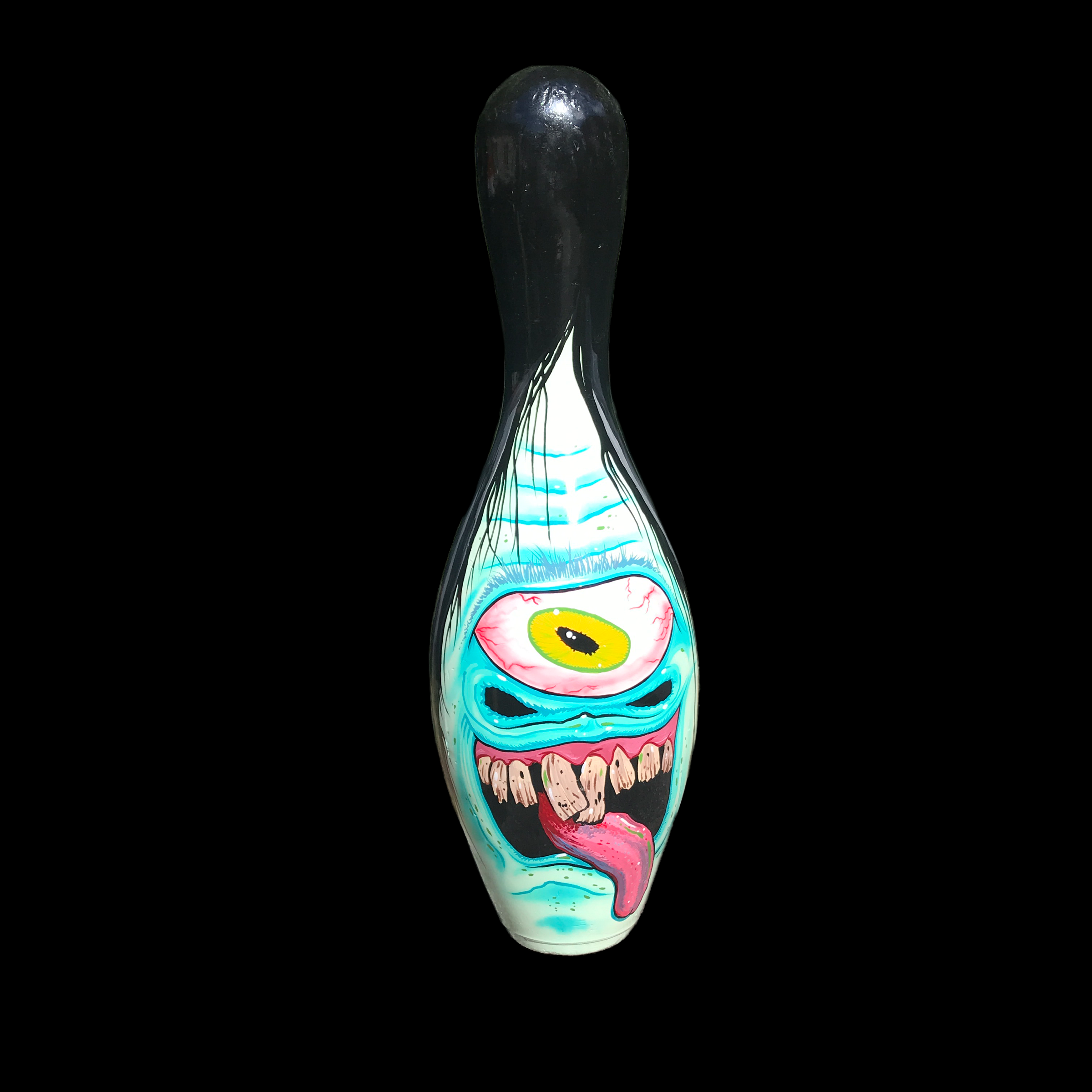 Original Hand Painted Bowling Pin Stacy Karnes Art Custom Culture ...