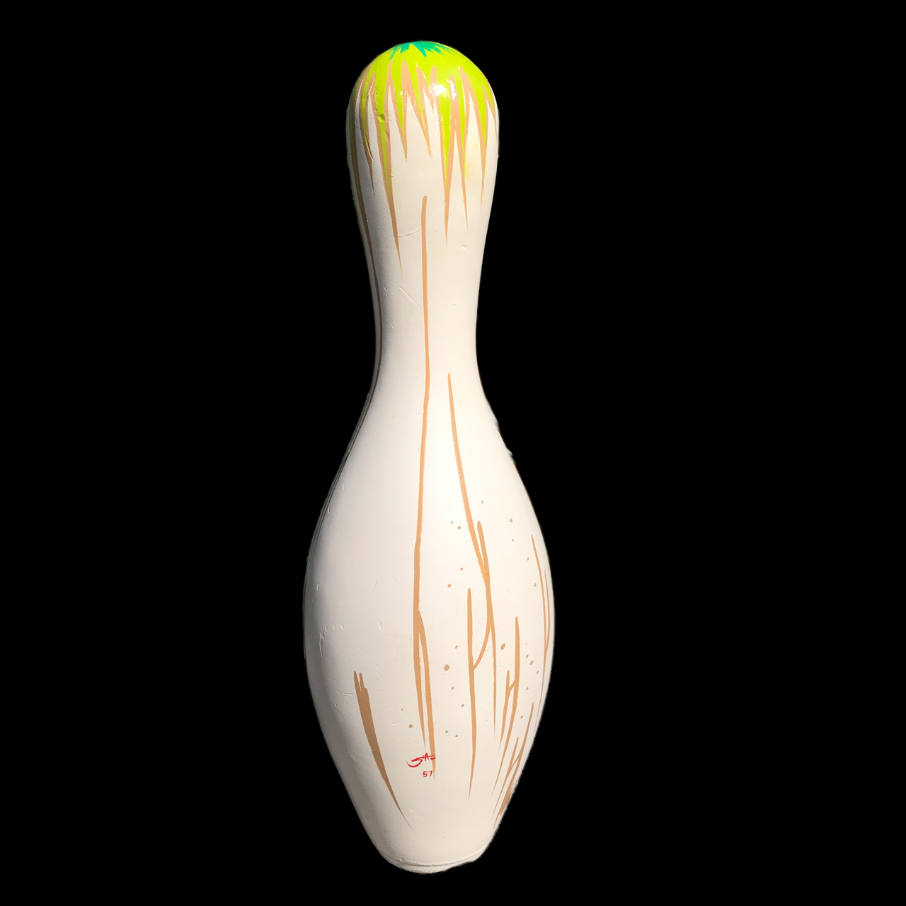 Unique Creepy Pumpkin Halloween Decor Original Hand Painted Bowling Pin ...