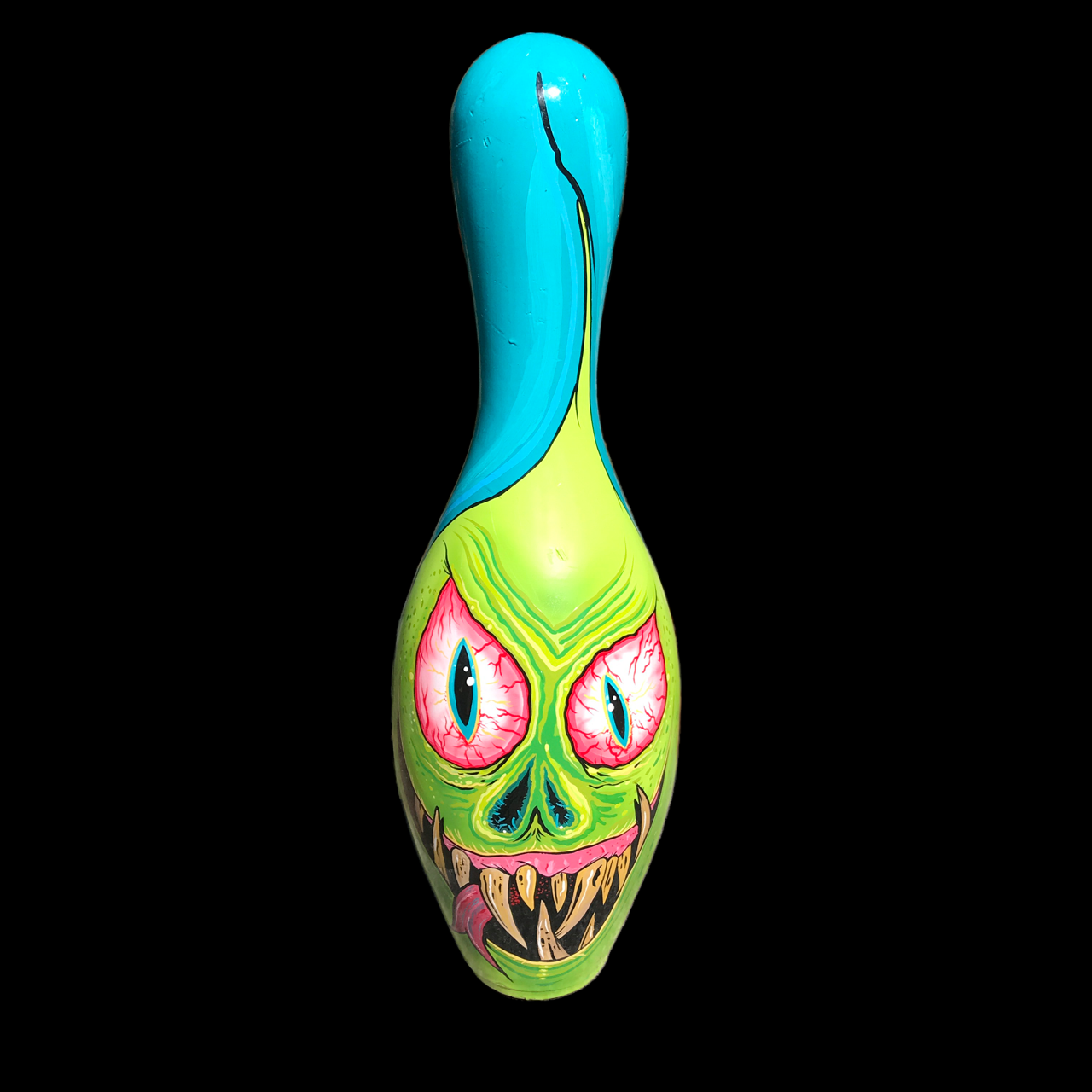 Unique Art Decor Original Hand Painted Bowling Pin Stacy Karnes Art ...