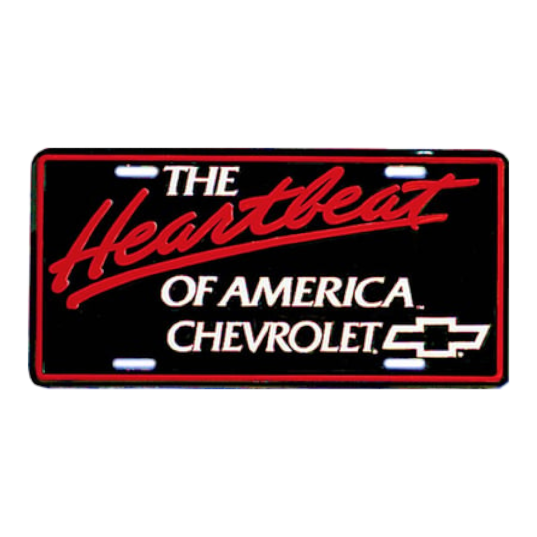 Heartbeat of America Chevrolet License Plate / Chevy Vanity Plates