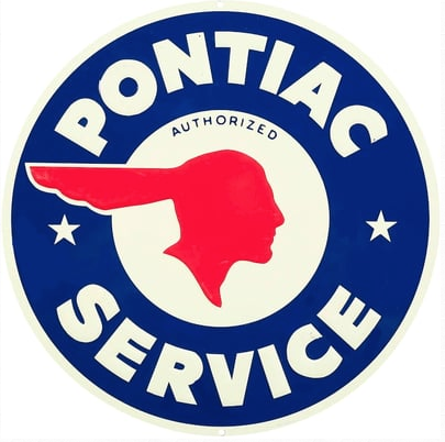 Pontiac Sign / 24" Embossed Metal Pontiac Service Sign / Pontiac Gift ...