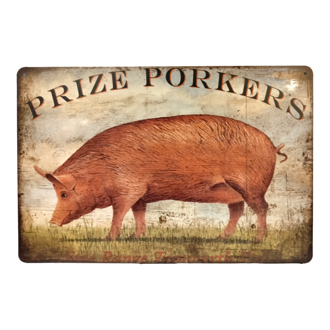 Prize Porkers sign / Pig Signs / Farmer Sign / Bacon signs