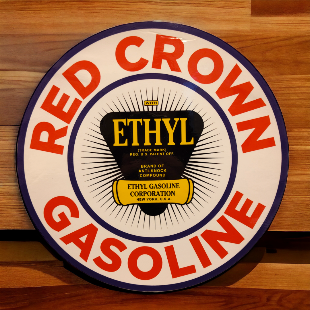 Red Crown Gasoline Decal / Ethyl Decals