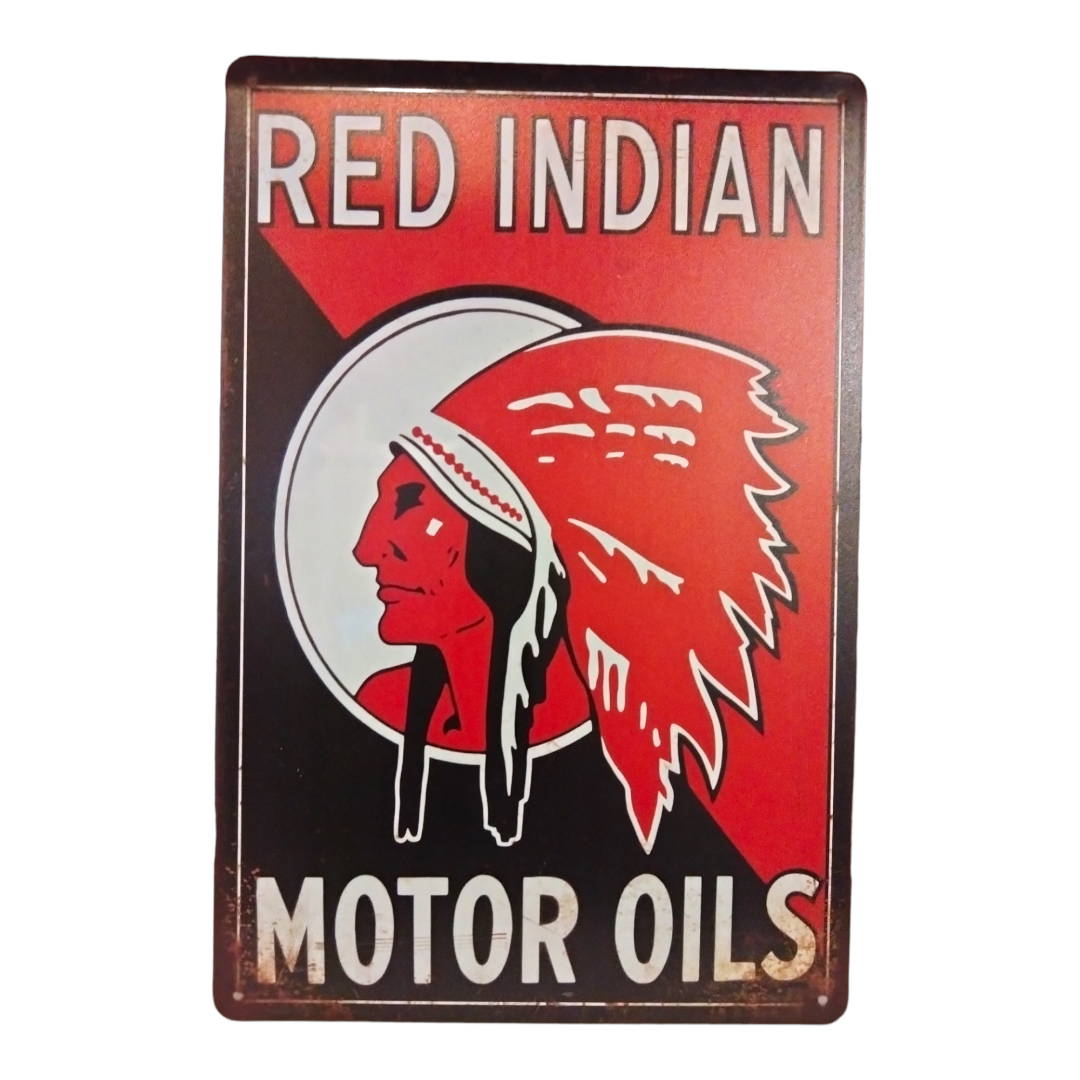 Red Indian Motor Oils Sign / Red Indian / Motor Oil signs / Garage sign
