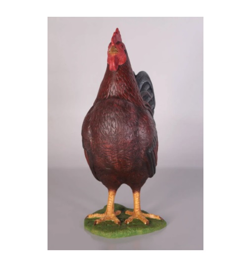 Life Size Rooster Statue / Chicken Farm Life Statues