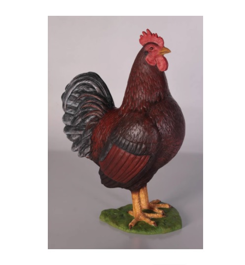 Life Size Rooster Statue / Chicken Farm Life Statues