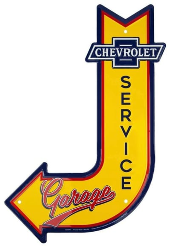 Chevrolet Service Arrow Sign / Chevy Signs