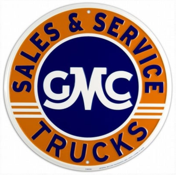 GMC Sales and Service Trucks / GMC signs / GMC Truck Signs / Garage ...