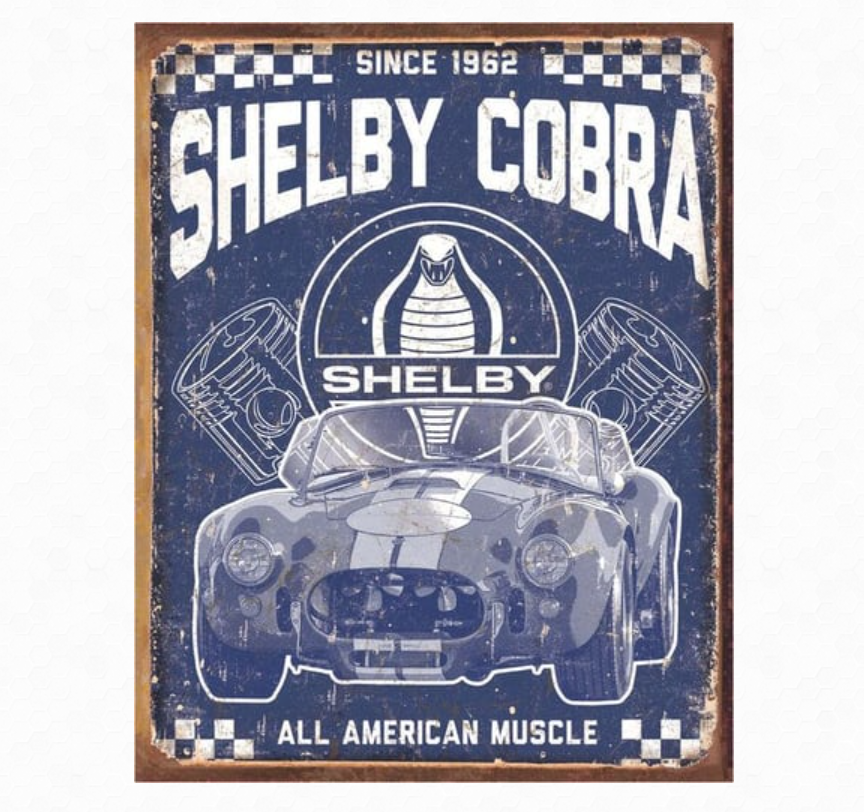 Shelby Cobra Signs / Ford Shelby Cobra Sign / Ford Signs / Garage Signs ...