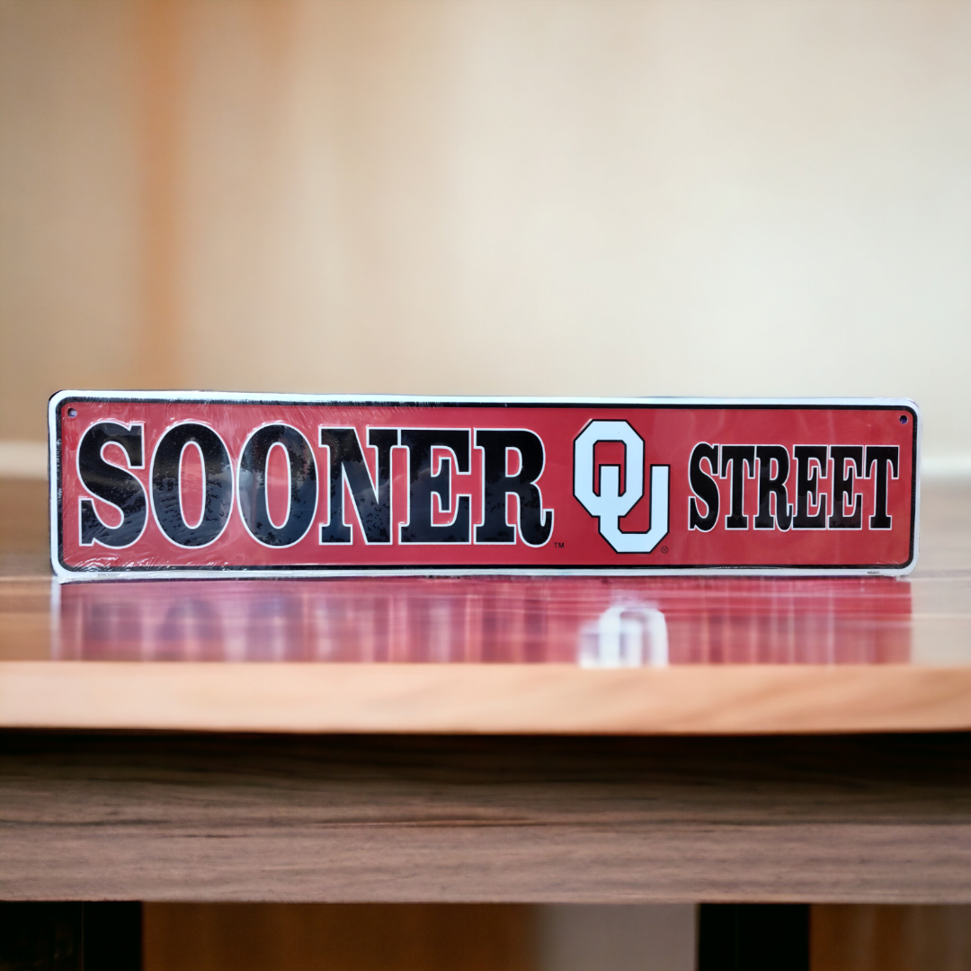 Licensed University of Oklahoma Street Sign / Sooners College Signs