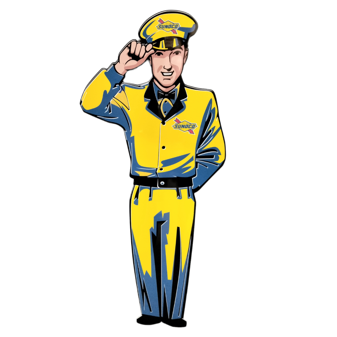 4ft Sunoco Service Man Sign / Sunoco Gas Station Signs