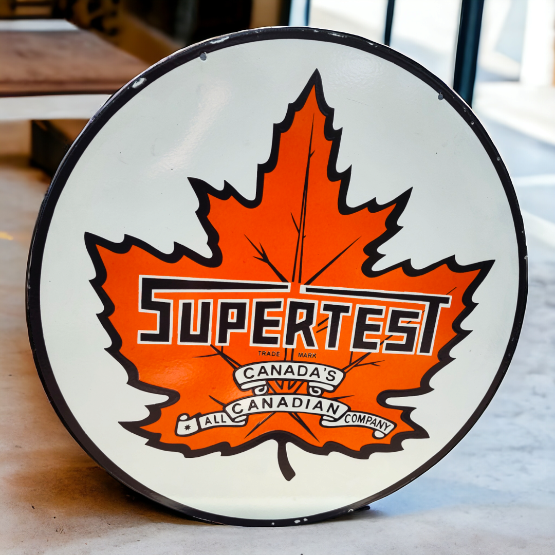 30" Supertest Porcelain Sign / Canadian Signs / Petroleum