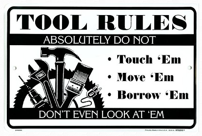 Tool Signs / Tool Rules / Garage Signs for Men / Garage Signs for him ...