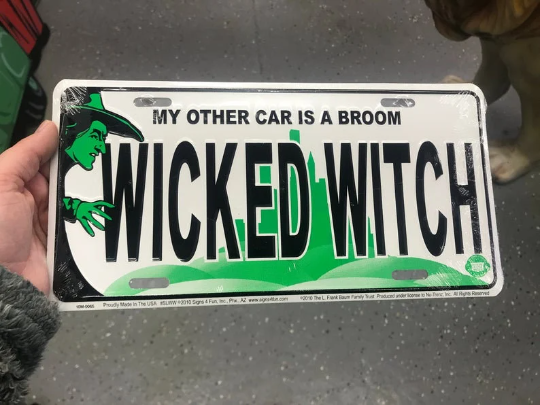Wicked Witch License Plate / Wicked Witch Vanity Plate / Witch Signs